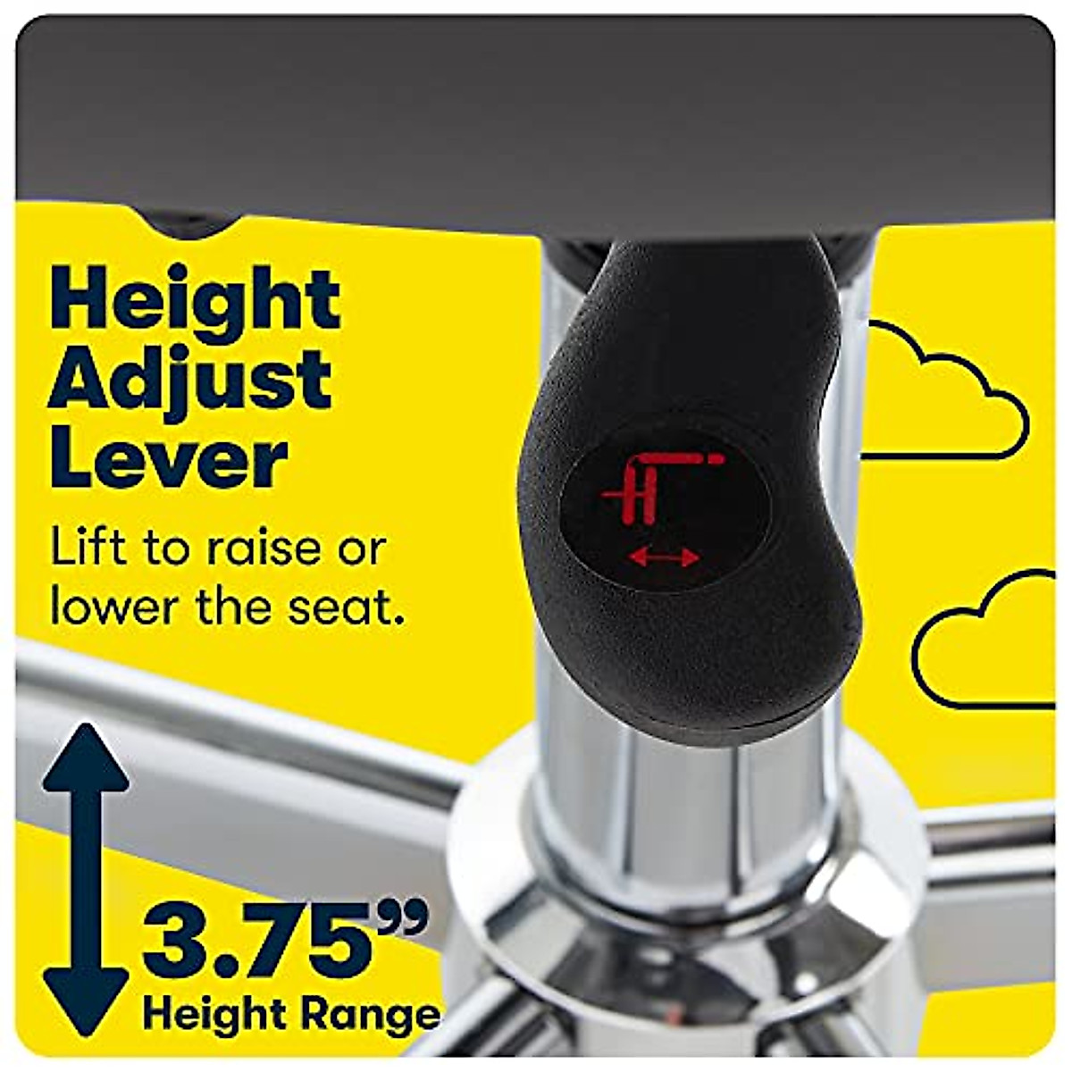 Serta Essentials Computer Chair, Productivity Gray Faux Leather and Mesh