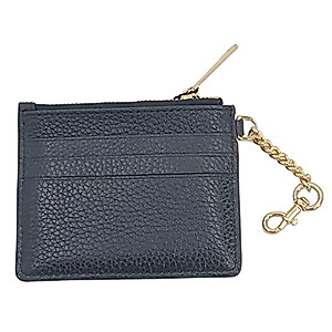 Marc Jacobs S103L01FA21 Pebbled Black Leather With Gold Hardware Women's Small Coin/Card Wallet