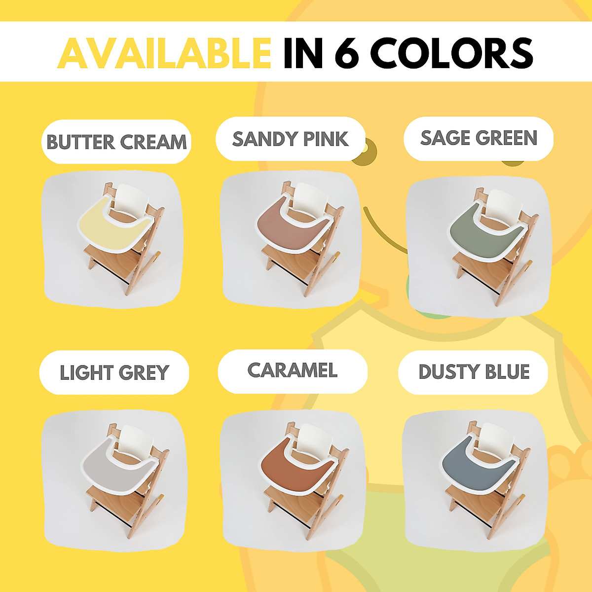 Gembebe Silicone Tray placemat Compatible with Stokke Tripp Trapp High Chair Tray (Dusty Blue)