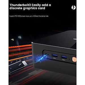 Mini PC AMD Ryzen 9 7940HS Window 11 Pro(8C/ 16T up to 5.2Ghz), 64GB DDR5 2TB PCIe4.0, Zen 4 Radeon 780M, 6*USD, 1 x Thunderbolt 3(40Gbps), 1xHDMI, 1xDP, 2* 2.5G LAN, Gaming Computer, WiFi6 BT5.2