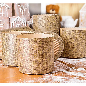 12 oz Panettone Paper Mold | 12 Pack | Easter Bread Paper Mold Paska Mold Kulich - Easter Bread Forms Non Stick Panettone Mold Baking Cups - W 4.33 x H 3.35 Inches