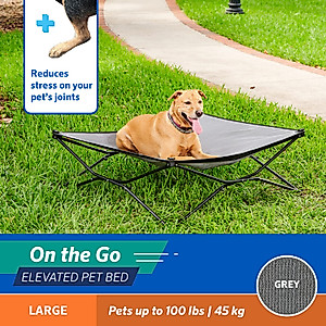 On The Go Pet Bed - Steel Grey - Large (36" 36")