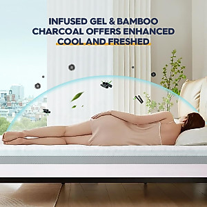 ELEMUSE 3 Inch Dual Layer Mattress Topper Queen, 2 Inch Air Circulation Egg Crate Memory Foam Pad, 1 Inch Cooling Down Alternative Pillowtop Mattress Pad, Soft Comfort Support