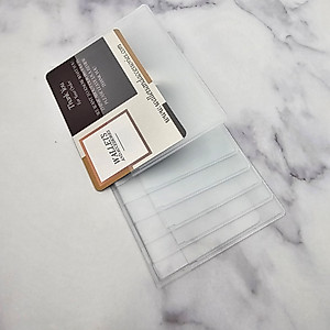 Pack of 2 Wallet Inserts Clear Plastic Vinyl Picture and Card Holder Checkbook 6 Page