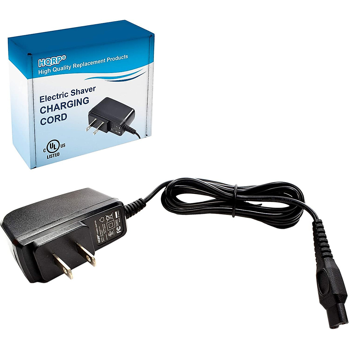 HQRP AC Adapter Compatible with Philips Norelco 422203623771 S9531 S9531/84 S9311 S9311/27 S9311/84 S9531/27 S8950 S5675 S5590 S5550 Shaver Power Cord Charger Adaptor + Cleaning Brush
