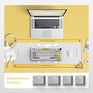 iQunix ZX75 Gravity Wave 75% RGB Mechanical Keyboard with Volume Knob, 81 Keys Hotswap Moonstone Switches Wireless Gaming Keyboard, Supports Bluetooth 5.1, 2.4GHz and Wired, for Win/Mac