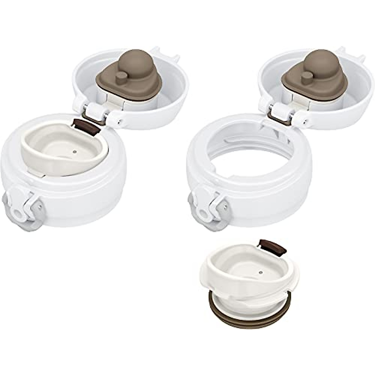 Thermos JNL-505 WHGY Water Bottle, Vacuum Insulated Travel Mug, 16.9 fl oz (500 ml), White Gray