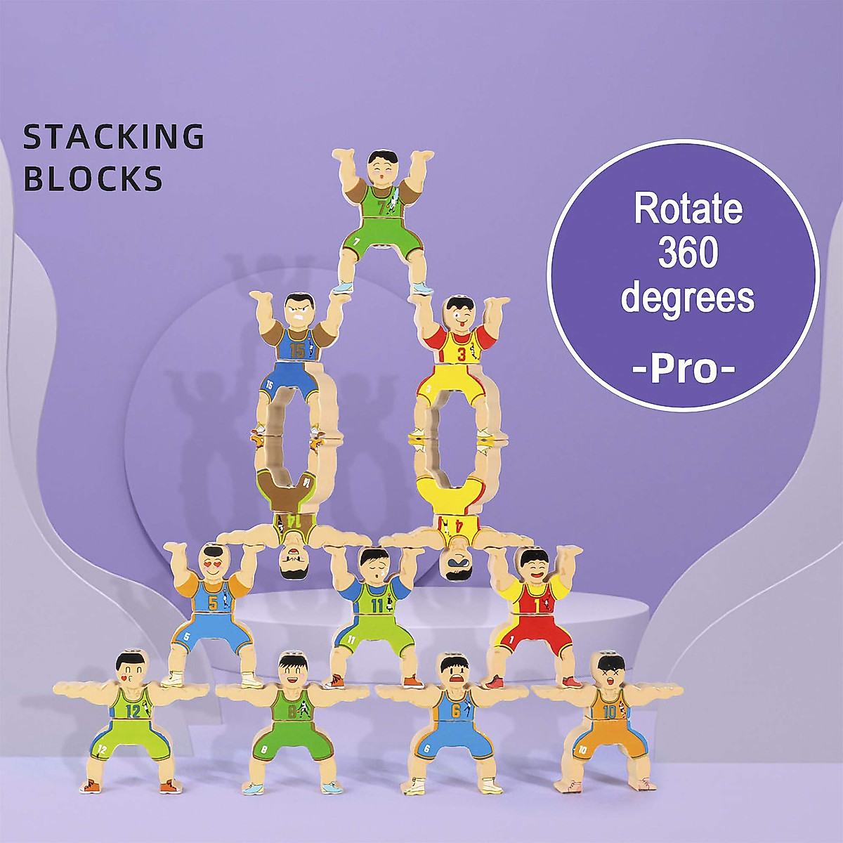 BESTING Wooden Toy Balancing Stacking Blocks Parent-Child Preschool Games(HJ017)