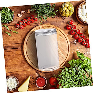 Cabilock 4pcs Plastic Cereal Storage Container Plastic Food Storage Container Tank Food Storage Jar with Lid for Loose Tea Sugar Dry Grains Food Coffee Bean 10cm