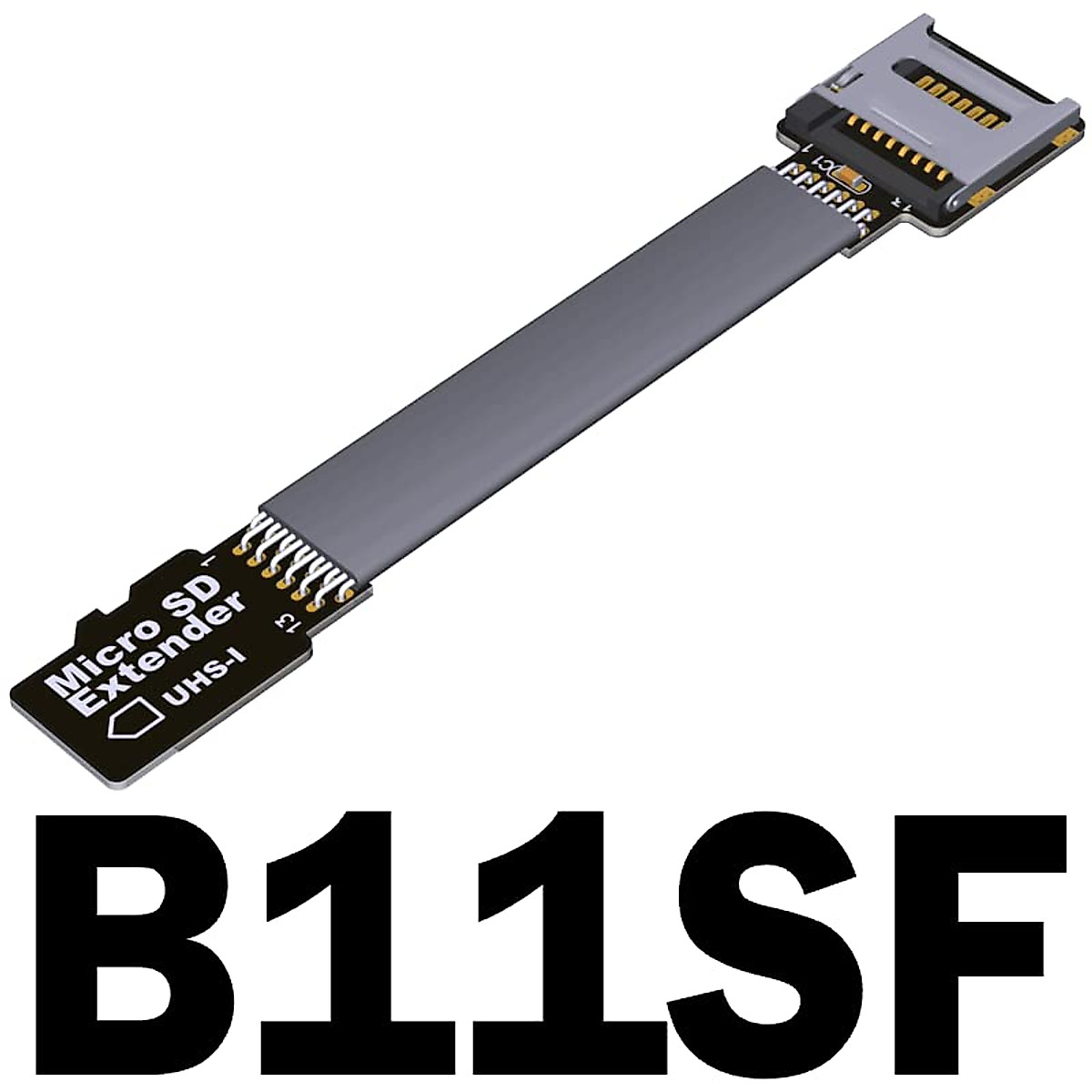 ADT-Link SD toSDHC SDXC UHS-I SD Card Extender Cable TF Memory Card Extension Card high-Speed Transmission Extension Flat Cable. (3cm, B11SF)