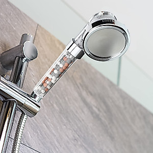 Replacement Anion Mineral Bead Stone Ball, Purifying Water Mineral Stone Bead, Filtration Stone Bead Ball for Filtered Shower Head, Diameter 7-8 mm (Orange, Gray, White,150.0 Grams)