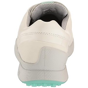 ECCO Women's Biom Hybrid Hydromax Water Resistant Golf Shoe, White/Concrete, 9-9.5