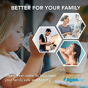 HYDROVOS 10-Inch Whole House Water Filter System, NSF Certified Reduces Sediment, Features 3/4” Stainless Steel Ports, Built-in Pressure Relief and Bypass Valve, One 5-Micron Water Filter Included