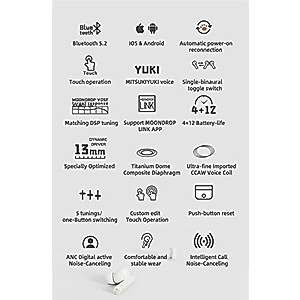 Moondrop NEKOCAKE TWS Touch Optimized 13mm Dynamic Driver Bluetooth ANC True Wireless Earphone