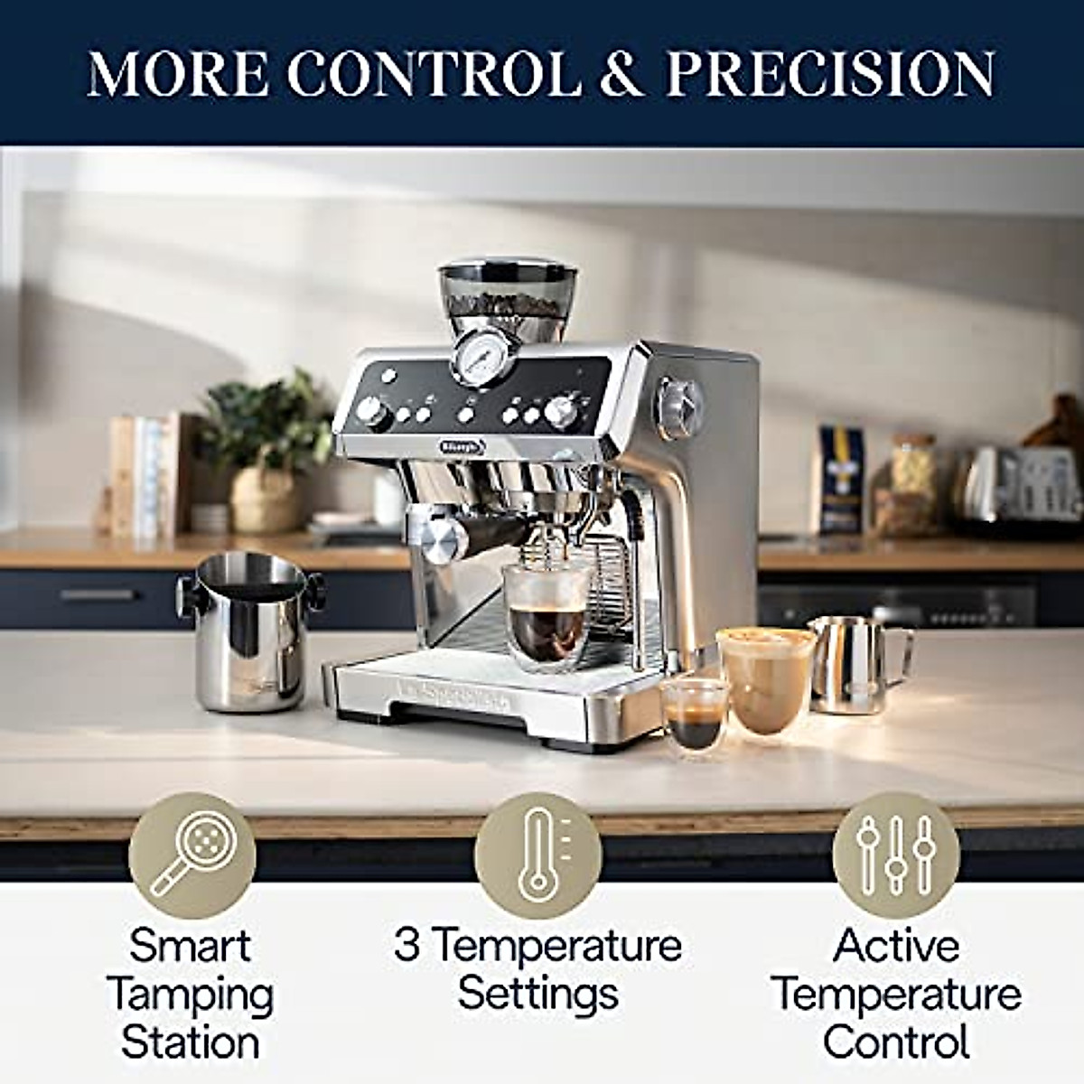 De'Longhi EC9355M La Specialista Prestigio Espresso Machine , 1.3L, Stainless Steel,Silver