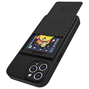 Karrint Compatible with iPhone 13 Pro Max Case with Card Holder Shockproof Scratch-Resistant Full Camera Protective Wallet Case for iPhone 13 Pro Max for Women Men Black