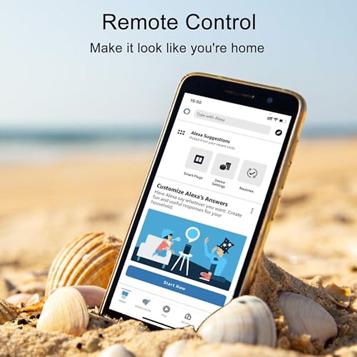 ExIoTy Smart Plug, Simple Setup with One Voice Command, Compatible with Alexa Only, Voice Control, Remote Control, Timer Function, Group Control, Bluetooth Mesh, Alexa Echo Required (1 Pack)