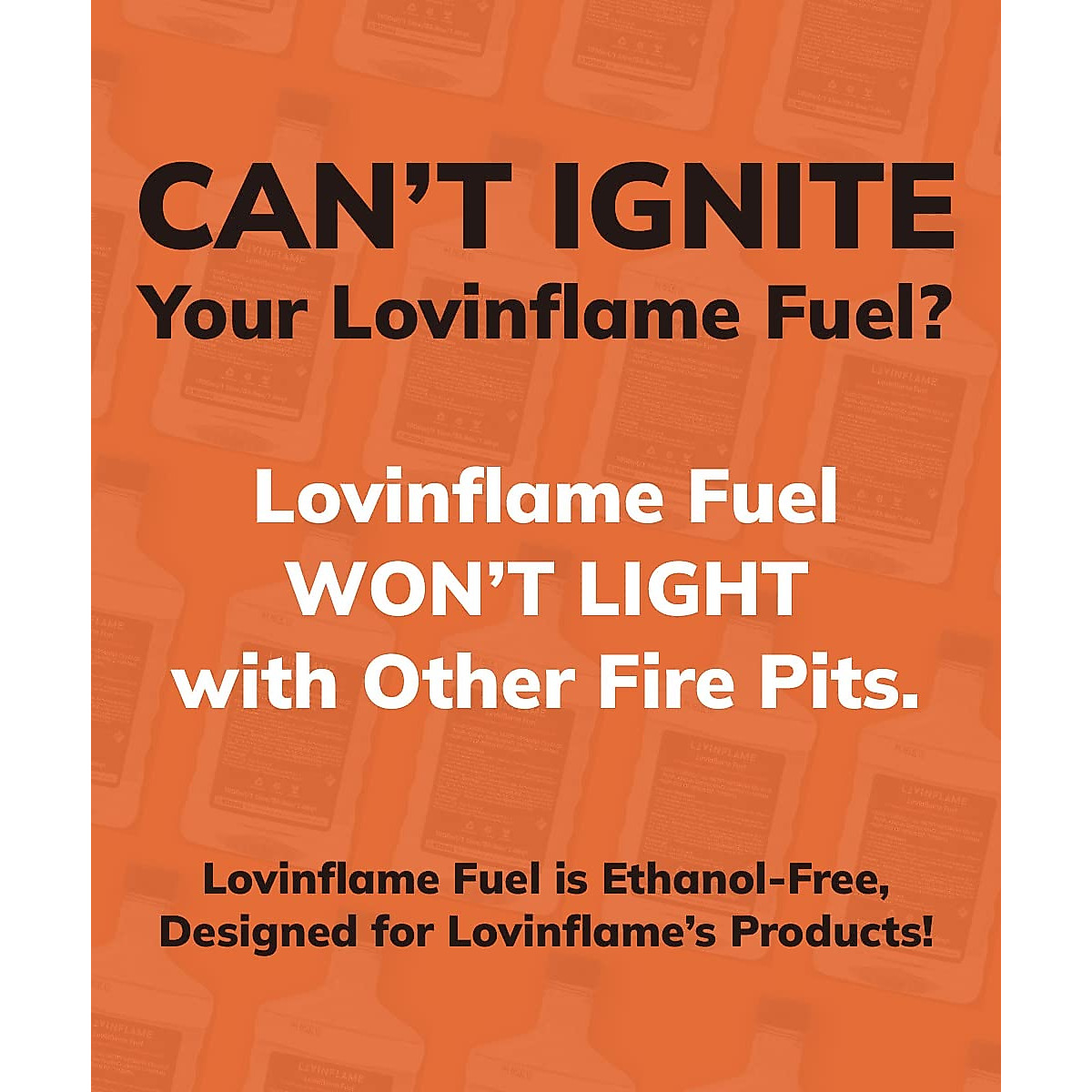 Exclusive Fuel for Lovinflame Fireplaces Fire Pits Firebowls Candles Non-Toxic, Non-Flammable, Water-Soluble, Safe for Transportation & Storage (1 Liter)