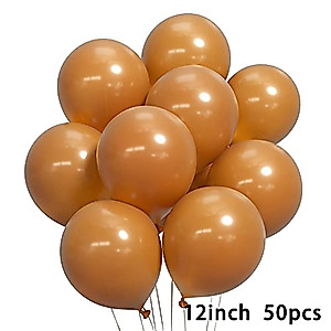 Tan Brown Balloons 12 Inch 50 Pack Retro Cocoa Balloons Baby Shower Balloon Wedding Bridal Shower Birthday Neutral Jungle Party Decorations