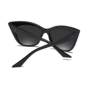 CYLEN Cateye Sunglasses For Women UV 400 Protection -Cat Eye Sunglasses Polarized(Black)