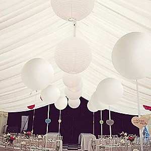 36 Inch Latex Round White Balloons(Premium Helium Quality),Giant Balloons for Photo Shoot/Birthday/WeddingParty/Festivals/Event Decorations(12PCS)