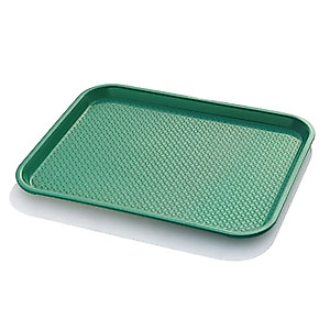 New Star Foodservice 24784 Green Plastic Fast Food Tray, 14 by 18-Inch, Set of 12