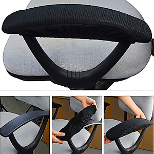 baotongle Office Computer Chair Arm Covers, Flexible Chair Arm Covers Polyester Fabric Stretchy Desk Chair Rotating Chair Arm Rest Cover Protector, Wasable Chair Armrest Pad Covers, Set of 2
