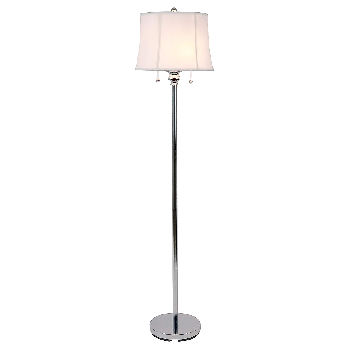 Decor Therapy Twin Pull Floor Lamp, Stainless Steel