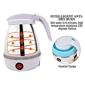 Travel Portable Foldable Electric Kettle Collapsible Water Boiler For Coffee Tea Fast Water Boiling 110V 600ML