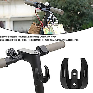 Bike Fender Electric Scooter Hooker Nylon Front Double Hook E-Bike Bag Dual Claw Hook for M365/1S/Pro Skateboard Hooker Accessories Mud Guards (Color : White)