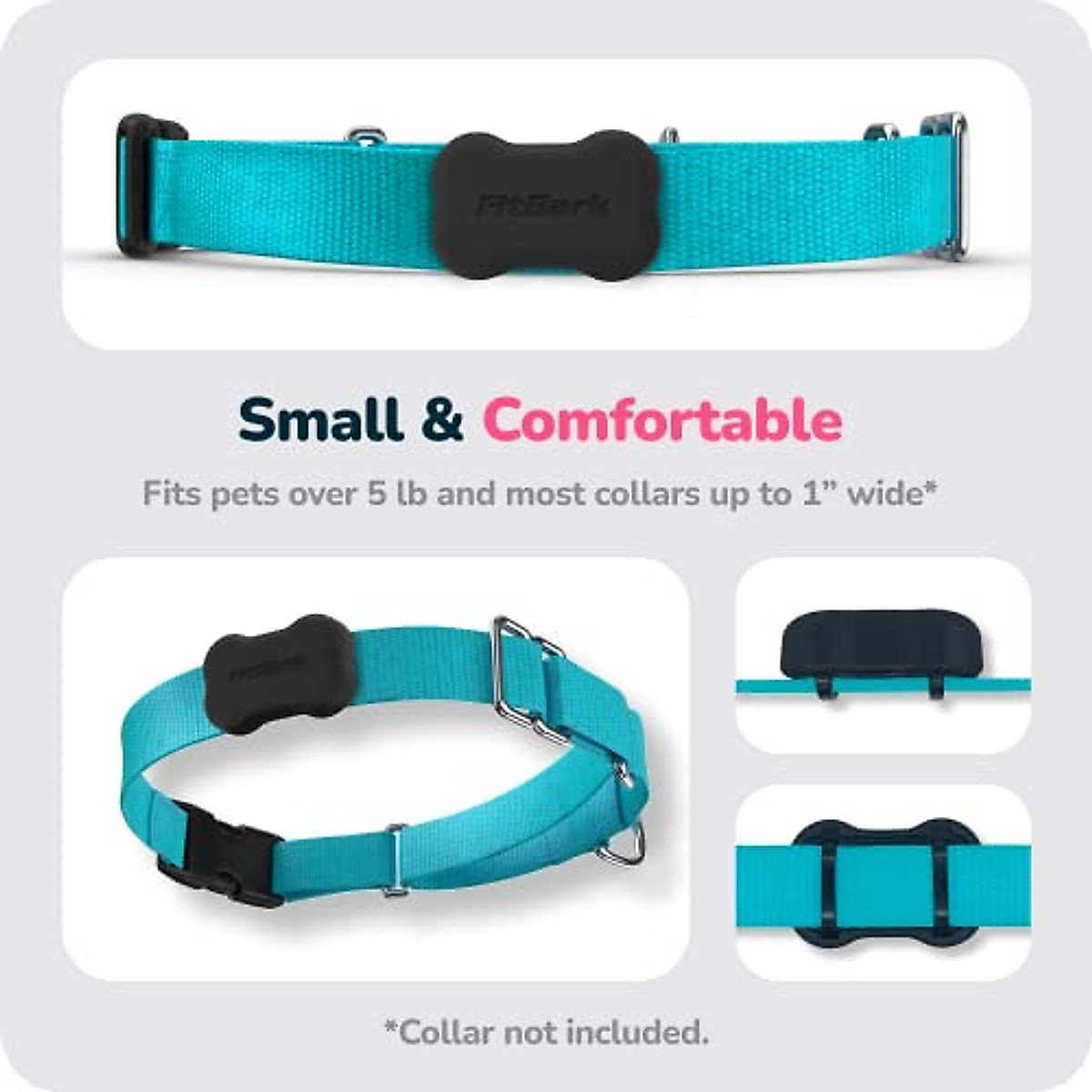 FitBark GPS Dog Tracker 2nd Gen (2022) | Health & Location Pet Tracking Smart Collar Device | 4G LTE Multi-Carrier Verizon, AT&T & T-Mobile US Coverage | Small (16 g) & Waterproof | iPhone & Android