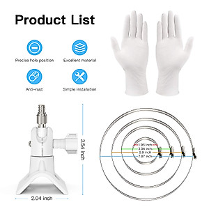 Blink Camera Pole Mounting Bracket, Lyeiaa All-New Blink Outdoor Blink XT2 Wall Mount Bracket Holder, Applicable Pipe Diameter Size 1.18-7.87 inch (30mm-200mm) (2 Pack-White)