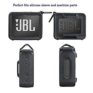 Hermitshell Silicone Carrying Case Replacement for JBL GO2 - Waterproof Ultra Portable Bluetooth Speaker (Black 2)