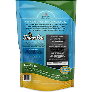 SmartCat All Natural Clumping Cat Litter, 10 Pound (160oz 1 Pack) - Alternative to Clay and Pellet Litter - Chemical and 99% Dust Free - Unscented and Lightweight