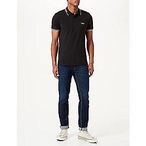 BOSS Men's Paul Curved Logo Polo Shirt, Black Coal, X-Large