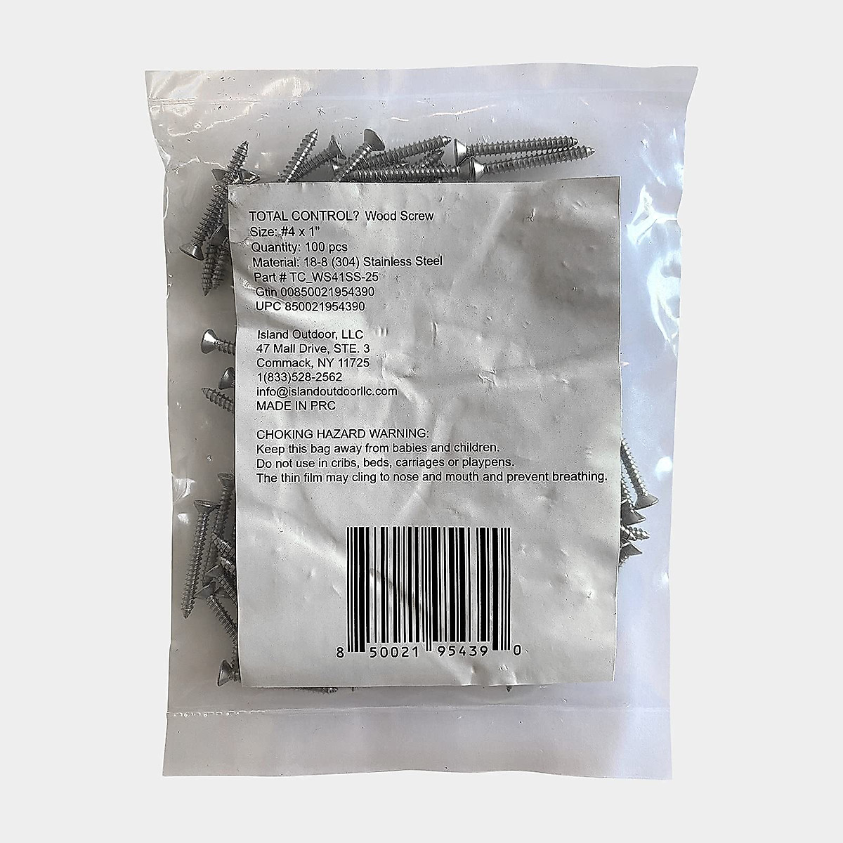 Wood Screw 18-8 (304) Stainless 100pk (#4 x 1 Wood Screw 18-8 (304) Stainless 100pk)