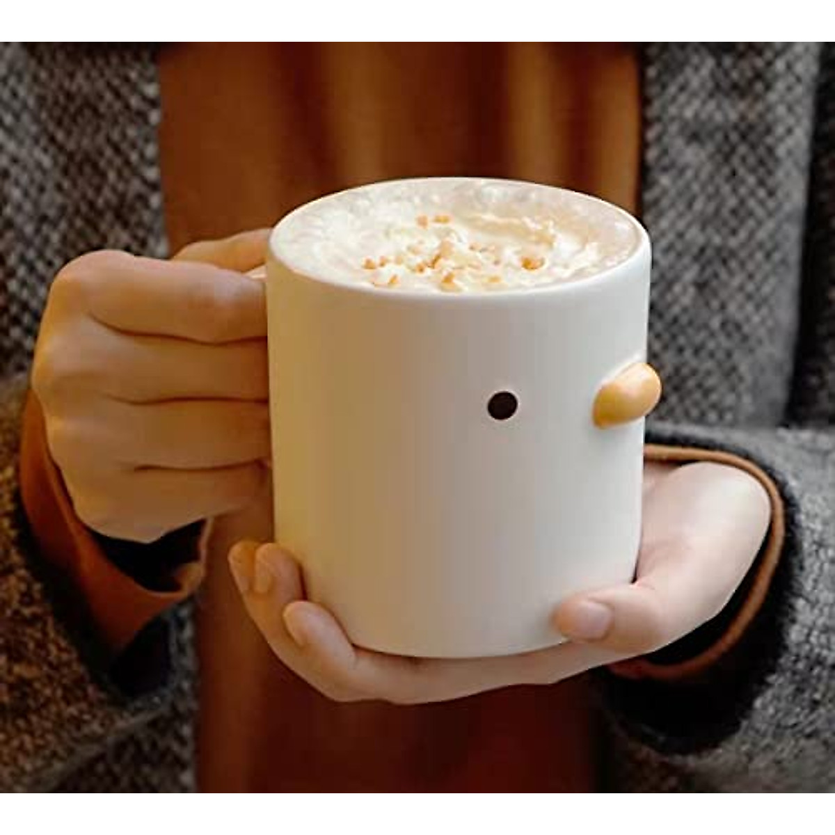 PURROOM Cute Duck Coffee Mug, Handmade Glaze Chick Cup, Safety Ceramic Milk Latte Mugs, 14oz Cute Tea Cup. Best Gifts For Coffee & Mug Collector.