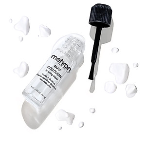 Mehron Makeup Rigid Collodion with Brush | Scarring Liquid | Scar Liquid | Liquid Scar Makeup | SFX Scar Makeup for Film .125 oz (4ml)
