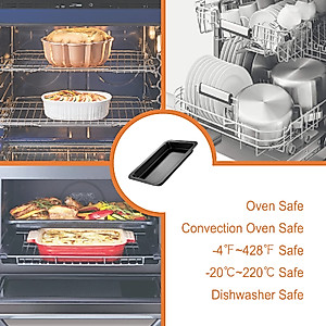 CHEFMADE Rectangular Cake Pan, Nonstick 10.8 Inch Oblong Cake Pan, 7" x 10.8", Set of 2