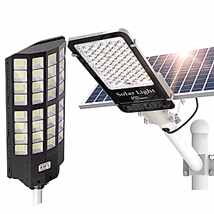 WYWNA 6500W Solar Street Lights Outdoor + 5000W Solar Parking Lot Lights Commercial Dusk to Dawn