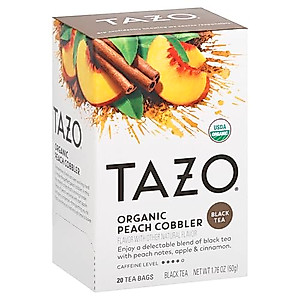 Tazo Black Tea, Organic Peach Cobbler, 20 ct