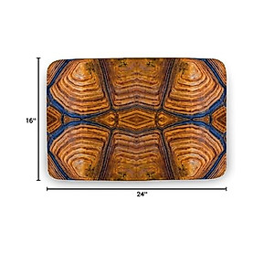 Turtle Carapace Bathroom Rug Mat, Extra Soft and Absorbent Microfiber Bath Rugs, Non-Slip Plush Bath Carpet, Bath Mats for Bathroom Floor, Tub and Shower 16x24 Inches