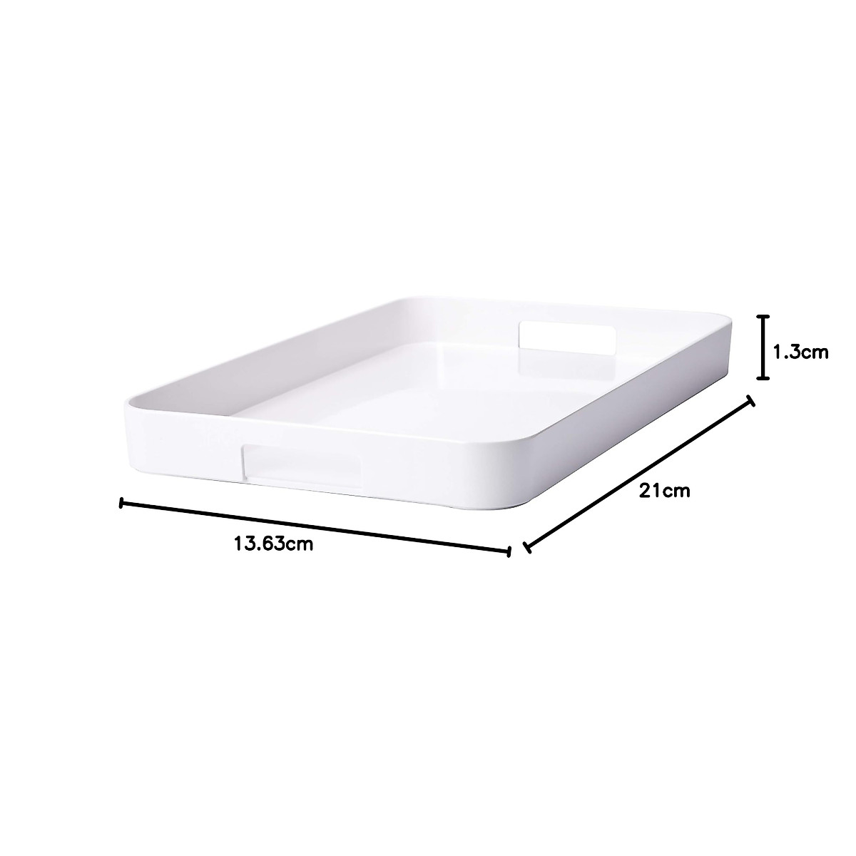 Zak Designs 21in x 13.5in Large Gallery Serving Tray - BPA-free, Eggshell White GL