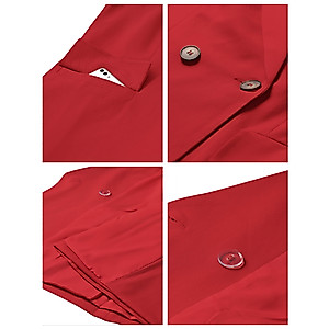 luvamia Women Casual Long Sleeve Lapel Oversized Work Blazer Boyfriend Jacket True Red Blazer for Women Plus Size Blazer Womens Casual Blazer Size X-Large Fits Size 16 / Size 18