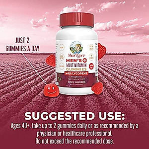 MaryRuth's Multivitamin for Men 40+ | Sugar Free | Vegan Mens Vitamins | Immune Support Daily Men's Multivitamin | Gummy Vitamins for Men | 60 Count
