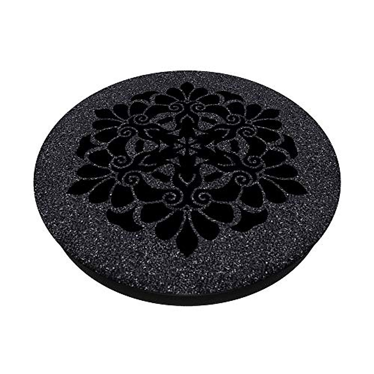 Cute Black Mandala Oriental Mystic Floral Phone Holder PopSockets PopGrip: Swappable Grip for Phones & Tablets