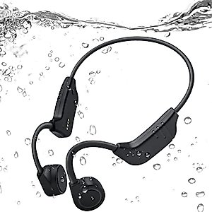 Bone Conduction Open-Ear Bluetooth Sport Headphones IPX8-Waterproof Swimming Wireless Earphones with Mic - MP3 Play Built-in 8G Memory Suitable for Swimming Surfing Cycling Skiing Running
