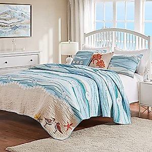 Greenland Home GL-1512ABSK 5 Piece Maui Bonus Quilt Set, King
