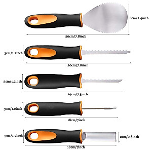 13 Pieces Halloween Pumpkin Carving Kit Professional Stainless Steel Pumpkin Carving Tools Set with Carrying Case for Halloween Pumpkin Decoration