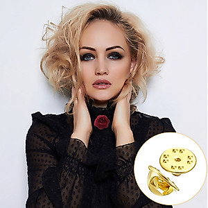 Brass Clutch Badge Insignia Clutches Pin Backs Replacement (Gold, 50 Pieces)